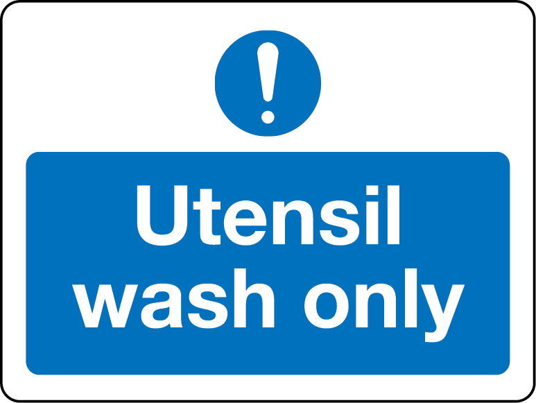 Utensil wash only sign | Aura Sign Shop