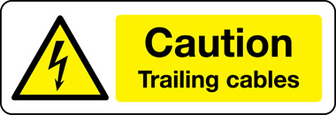 Caution Trailing cables sign | Aura Sign Shop