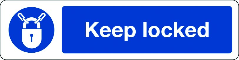 Keep locked mini sign | Aura Sign Shop