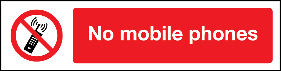 No mobile phones Mini sign | Aura Sign Shop