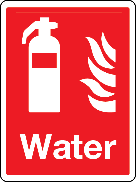 Water Fire extinguishing sign | Aura Sign Shop