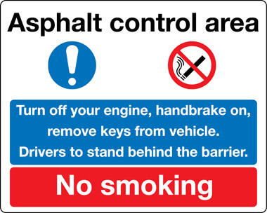 Asphalt control area sign | Aura Sign Shop