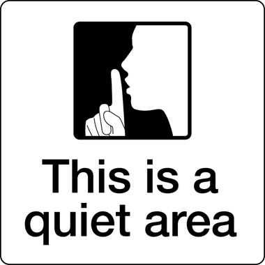 Quiet in this area Sign | Aura Sign Shop
