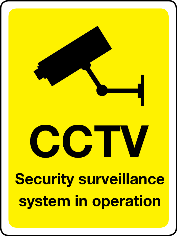 Security surveillance system in operation sign | Aura Sign Shop
