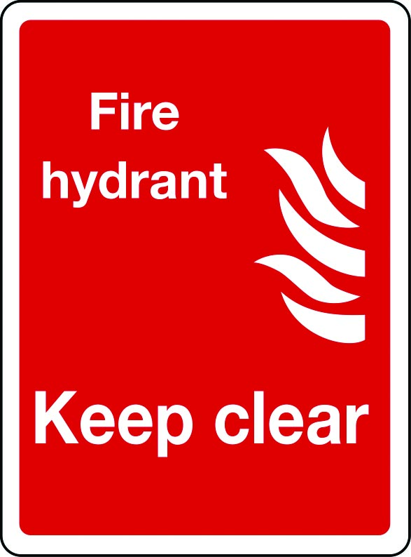 Fire Hydrant keep clear (large) sign | Aura Sign Shop