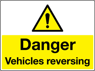 Danger Vehicles reversing sign | Aura Sign Shop