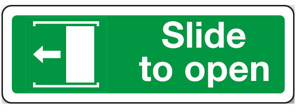 Slide Left To Open Sign | Aura Sign Shop