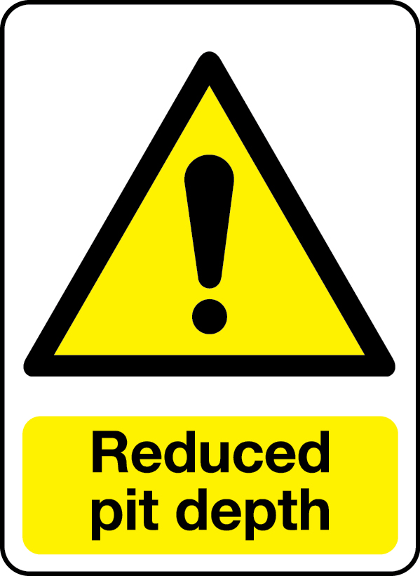 Reduced pit depth sign | Aura Sign Shop