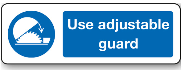 Use adjustable guard sign | Aura Sign Shop