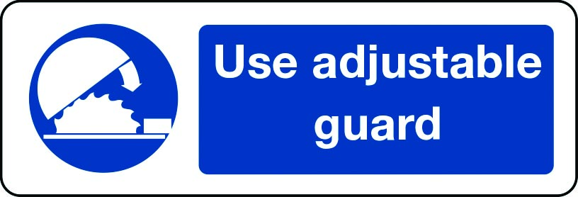 Use adjustable guard sign | Aura Sign Shop