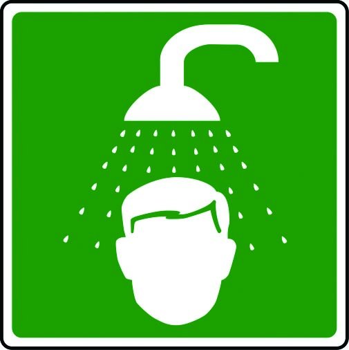 Emergency shower symbol sign | Aura Sign Shop