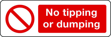 No tipping or dumping sign | Aura Sign Shop