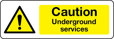 Underground services sign | Aura Sign Shop
