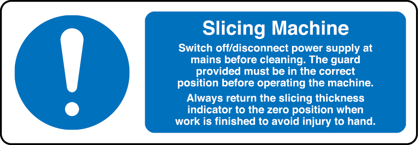 Slicing machine information sign | Aura Sign Shop
