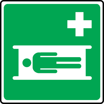 Emergency stretcher symbol sign | Aura Sign Shop