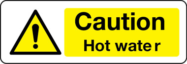 Caution Hot water sign | Aura Sign Shop