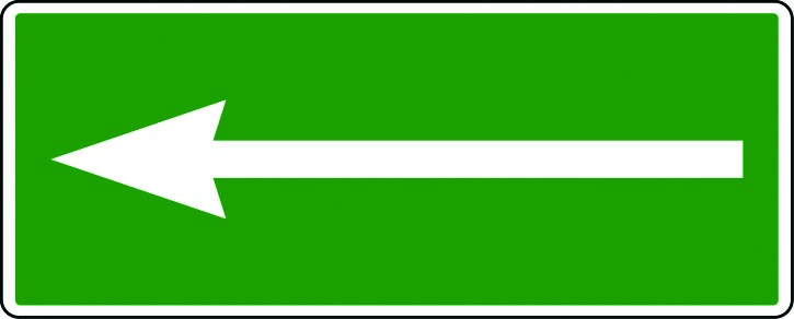 Supplementary emergency arrow sign | Aura Sign Shop