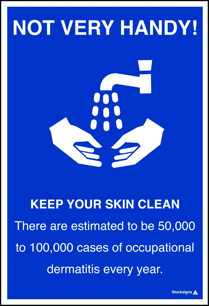 Keep your skin clean poster ISO7010 symbol | Aura Sign Shop