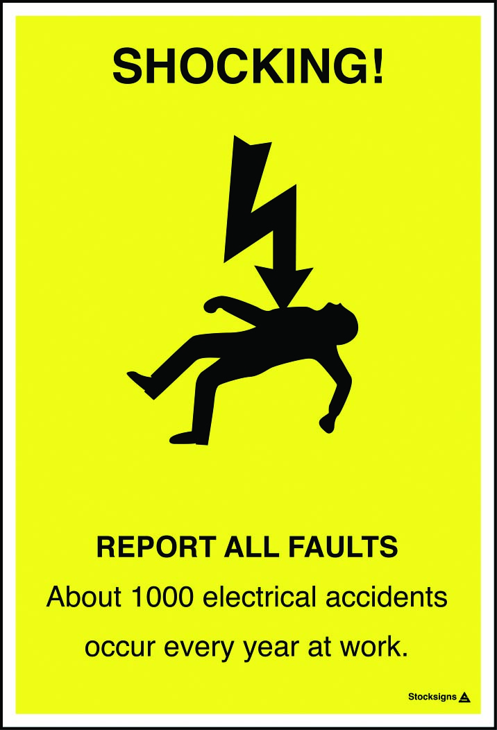 Report all faults poster ISO7010 symbol | Aura Sign Shop