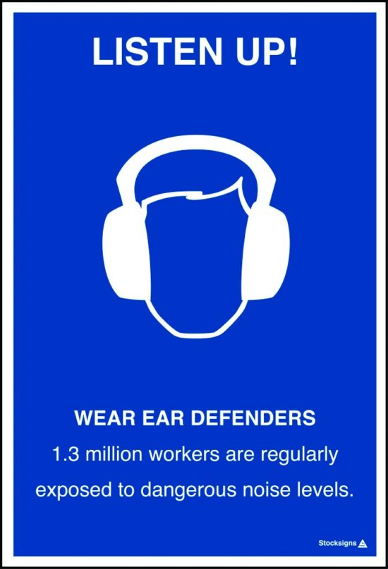 Wear ear defenders poster ISO7010 symbol | Aura Sign Shop