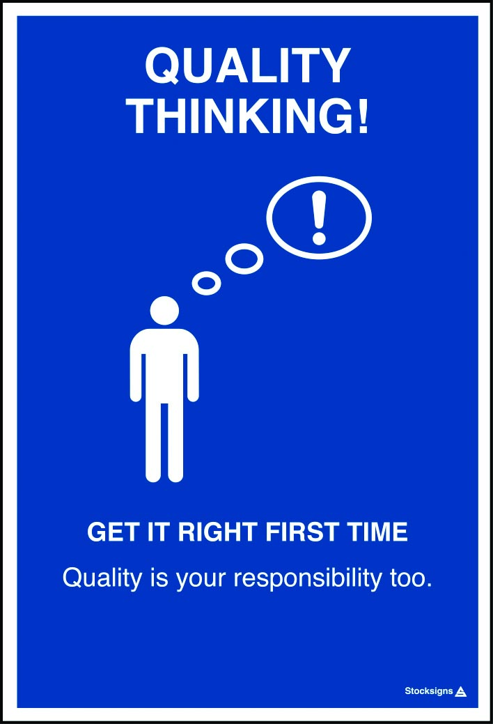 Get it right first time poster ISO7010 symbol | Aura Sign Shop