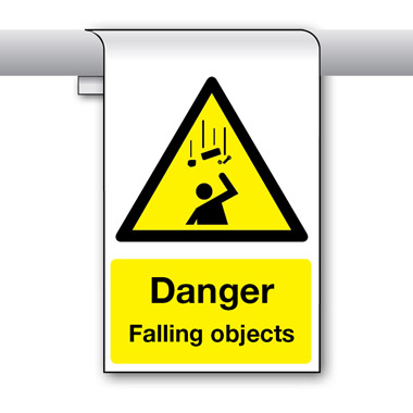 Danger, Falling objects (450mm x 600mm) Roll top scaffold sign | Aura ...