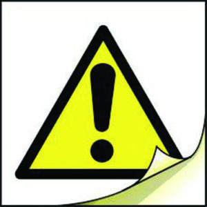 General warning symbol labels | Aura Sign Shop
