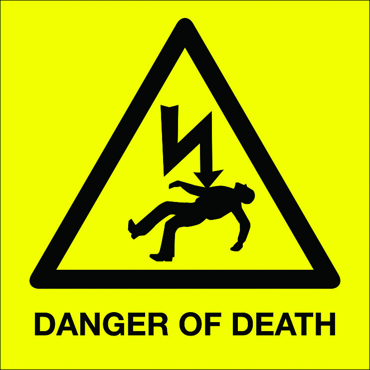 P1 Danger of death sign | Aura Sign Shop