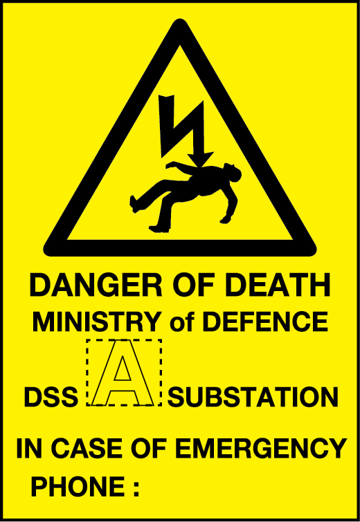 P2 Danger of death (with additional text) sign | Aura Sign Shop
