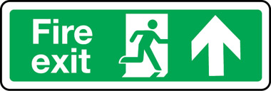 Extra Large Fire Escape Route Arrow Up Sign | Aura Sign Shop