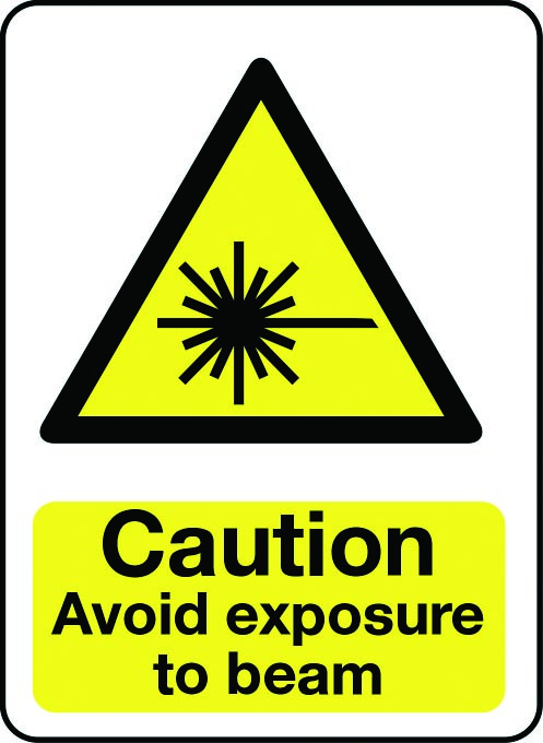 Caution Avoid exposure to beam sign | Aura Sign Shop