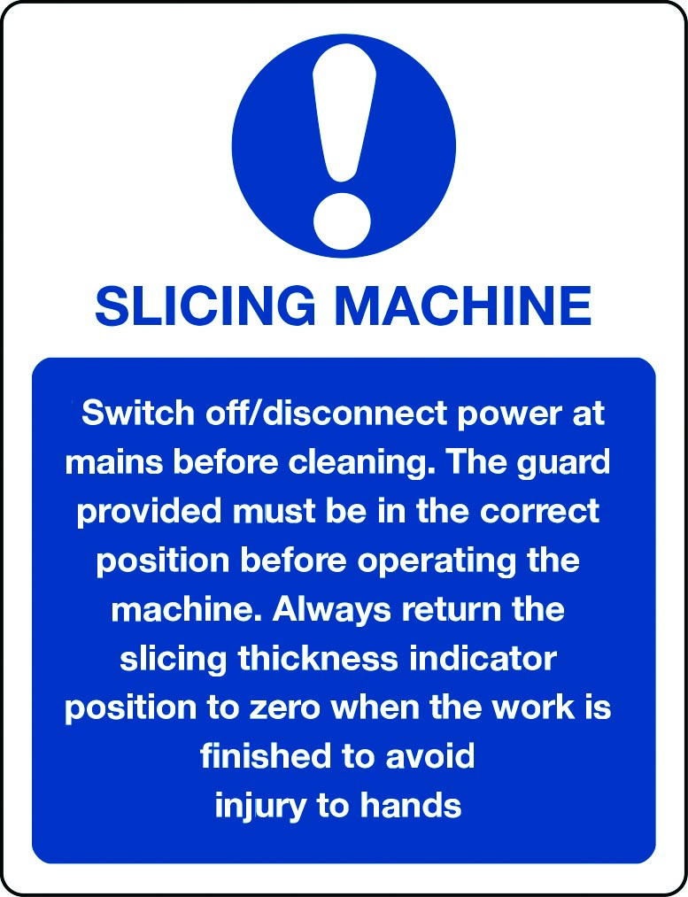 Slicing machine information sign | Aura Sign Shop