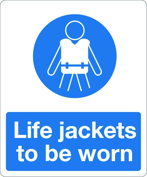 Life jackets to be worn sign | Aura Sign Shop