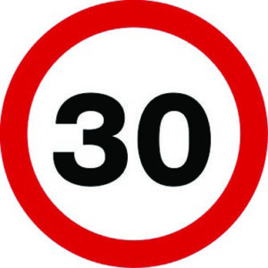 Speed 30mph Fig. 670. Class 2 reflective traffic sign | Aura Sign Shop