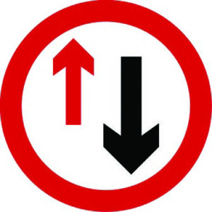 Priority lane Fig. 615, 600mm Dia class 2 reflective traffic sign ...