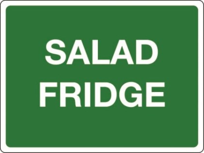 Salad fridge sign | Aura Sign Shop