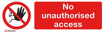 No unauthorised access | Aura Sign Shop