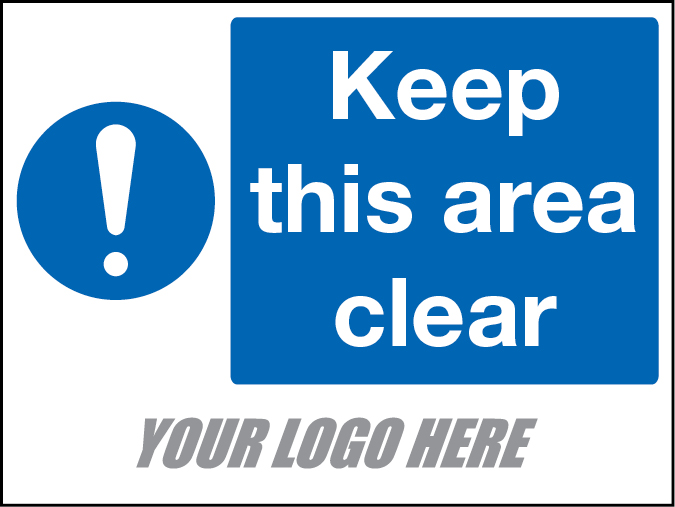 Keep This Area Clear Sign | Aura Sign Shop