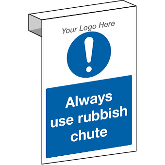 Rubbish Chute Scaffolding Sign | Aura Sign Shop