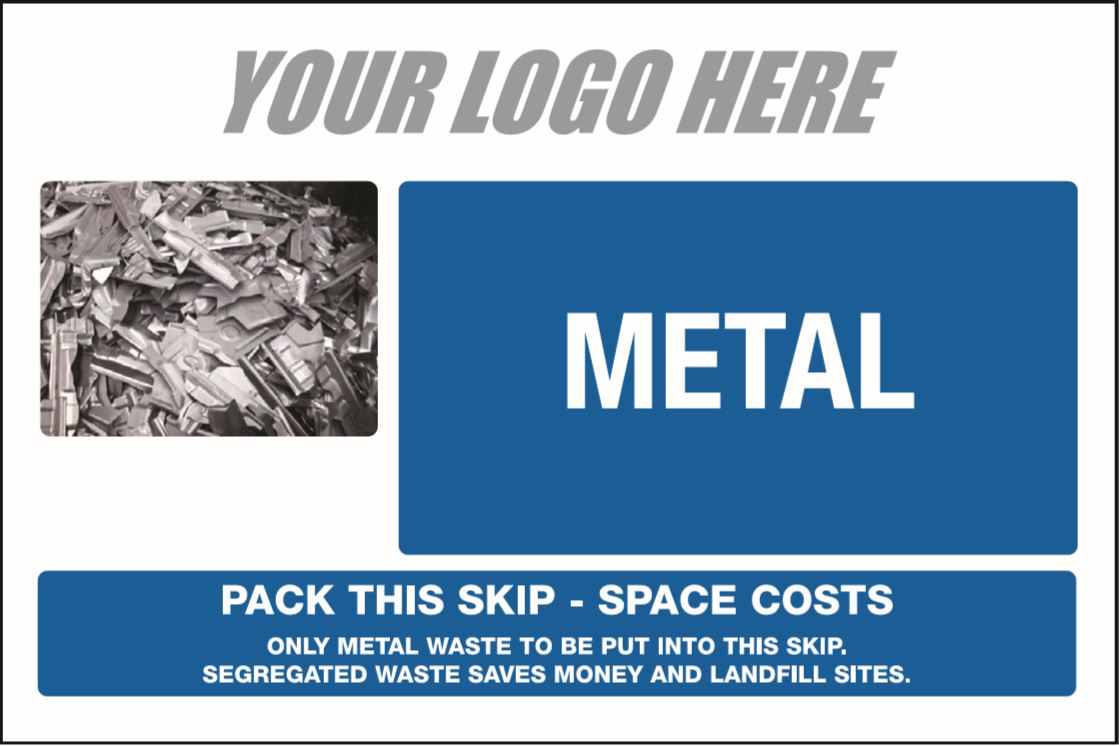 Metal Waste Management Sign | Aura Sign Shop