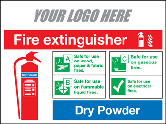 Dry Powder Fire Extinguisher Sign | Aura Sign Shop