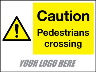 Caution Pedestrians Crossing Sign | Aura Sign Shop