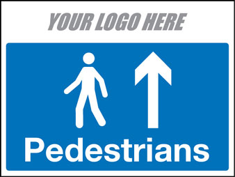 Pedestrians Directional Sign (Blue) | Aura Sign Shop