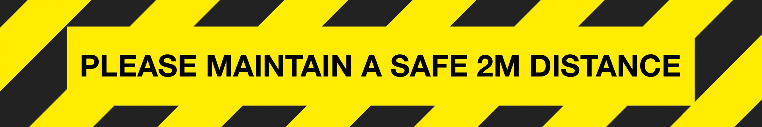 Please maintain a safe 2m distance - Floor Signage | Aura Sign Shop