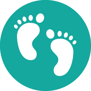 Footprint Floor Sign | Aura Sign Shop