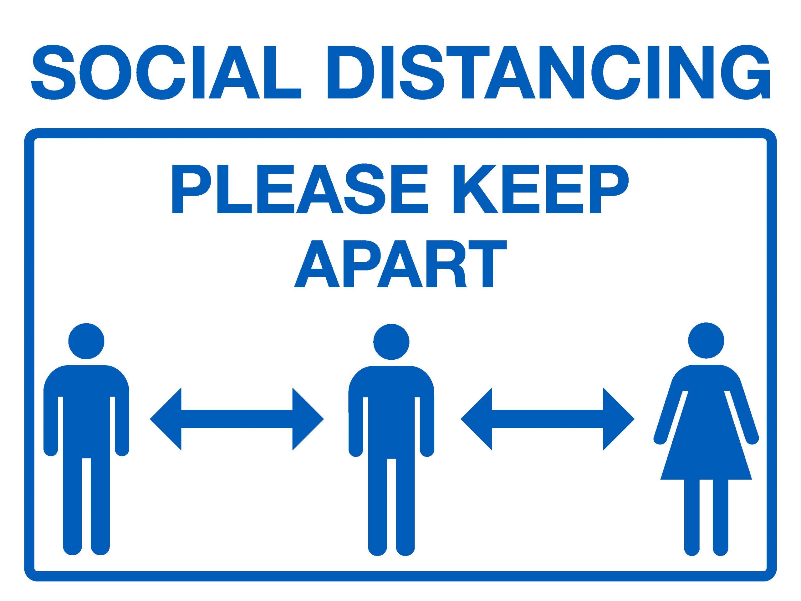 Social Distancing - Please keep apart | Aura Sign Shop
